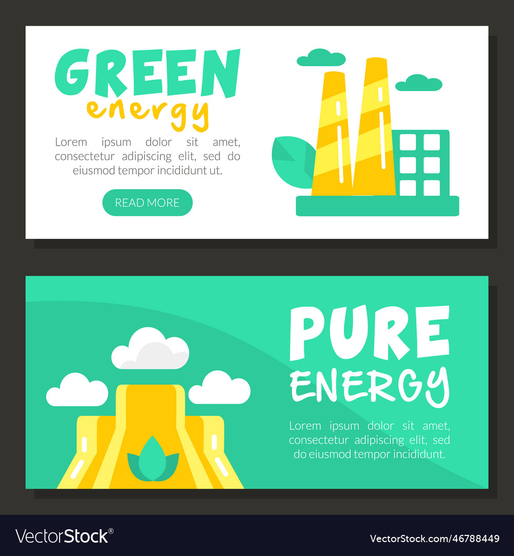 Green energy landing page template alternative Vector Image Green energy landing page template alternative Vector Image