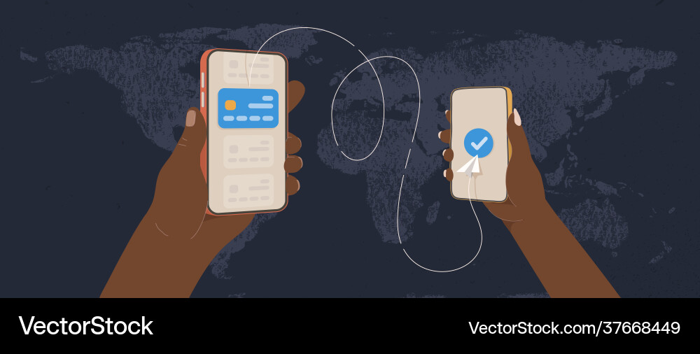 Transfer money online internet banking all Vector Image