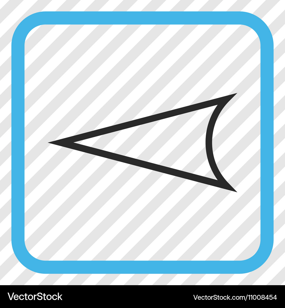 Arrowhead left icon in a frame Royalty Free Vector Image