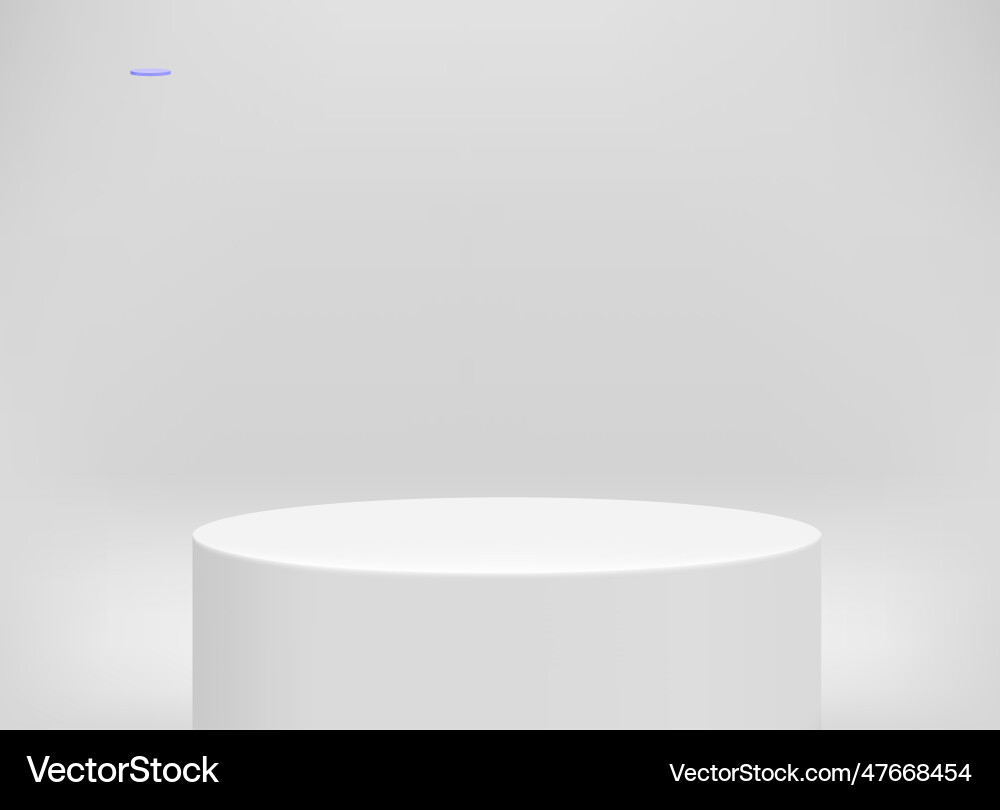 Empty white showcase with podium 3d presentation Vector Image