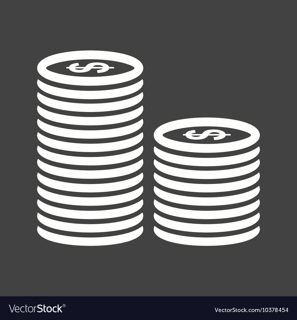 Stack coins Royalty Free Vector Image - VectorStock