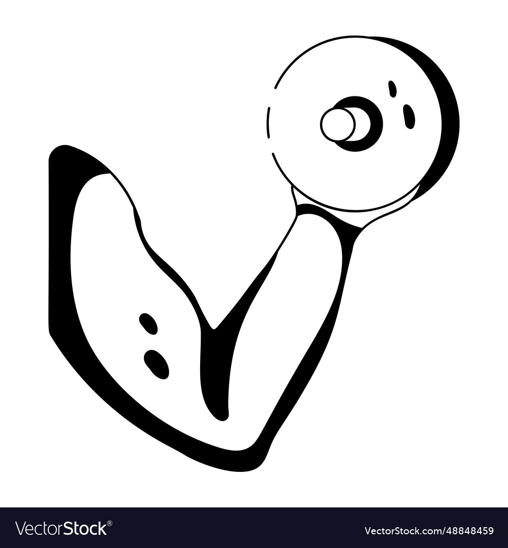 Bicep exercise Royalty Free Vector Image - VectorStock