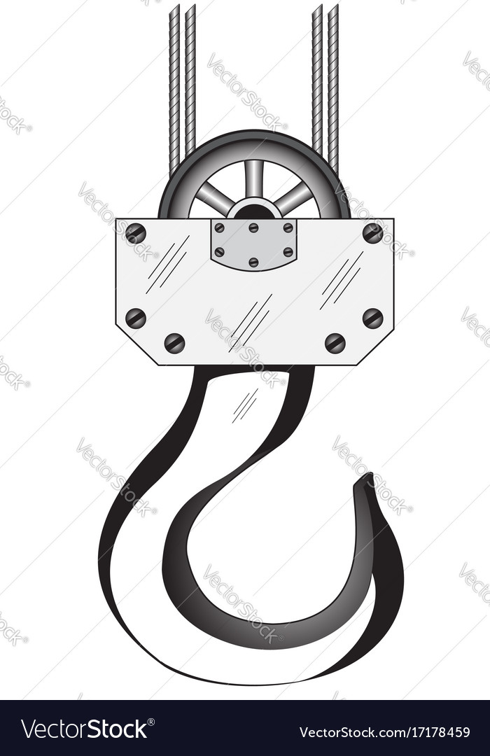 Construction crane hook Royalty Free Vector Image