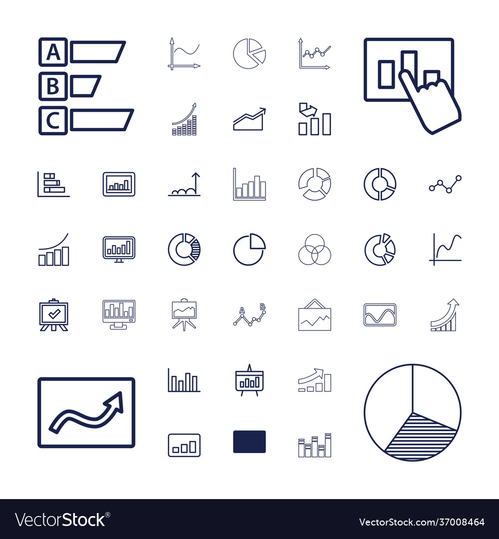 37 diagram icons Royalty Free Vector Image - VectorStock
