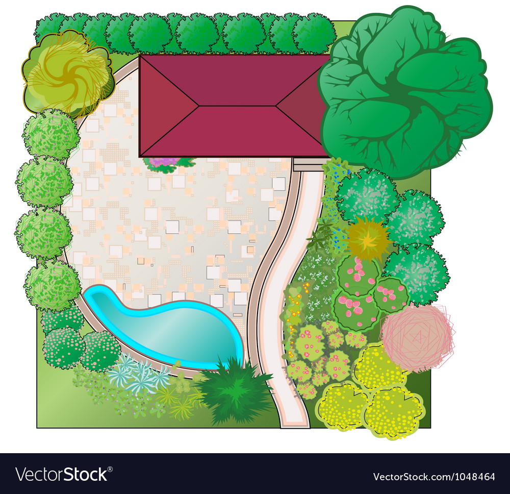 Landscaping project Royalty Free Vector Image - VectorStock