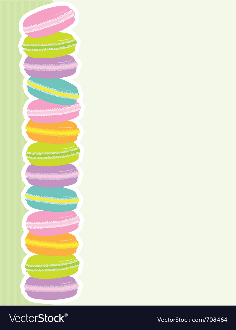 Macaron border Royalty Free Vector Image - VectorStock