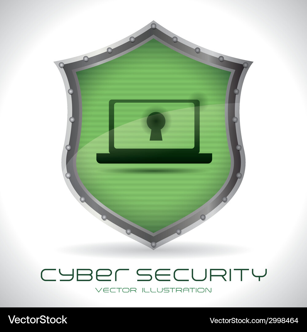 Security system over gray background Royalty Free Vector
