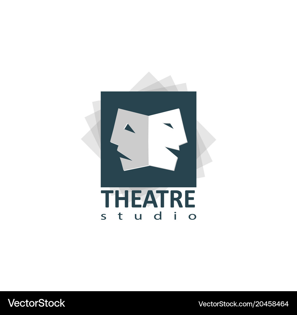 Set theater studio logo design Royalty Free Vector Image