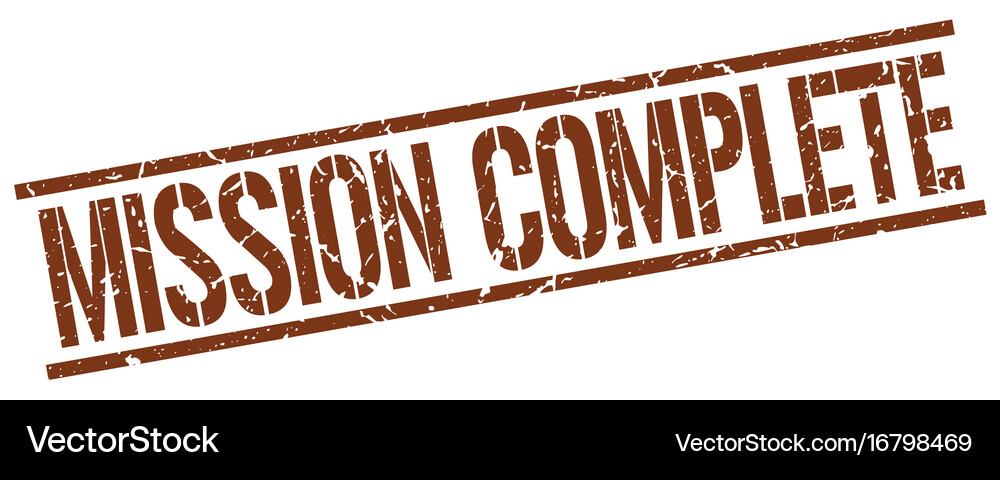 Mission complete stamp Royalty Free Vector Image