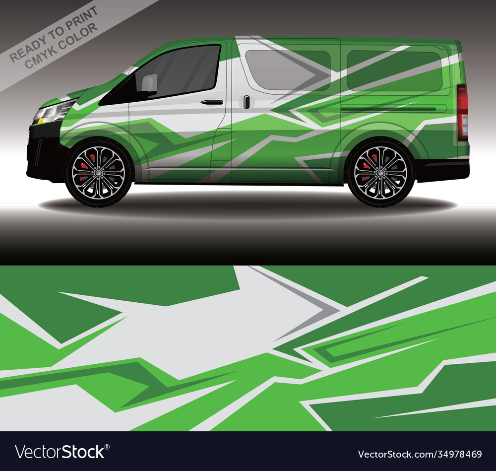 Wrap Car Decal Design Custom Livery Race Rally Vector Image