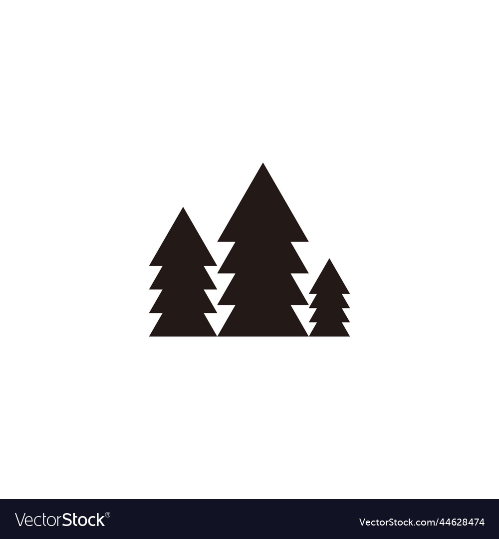 Forest pines tree three geometric symbol simple Vector Image Forest pines tree three geometric symbol simple Vector Image