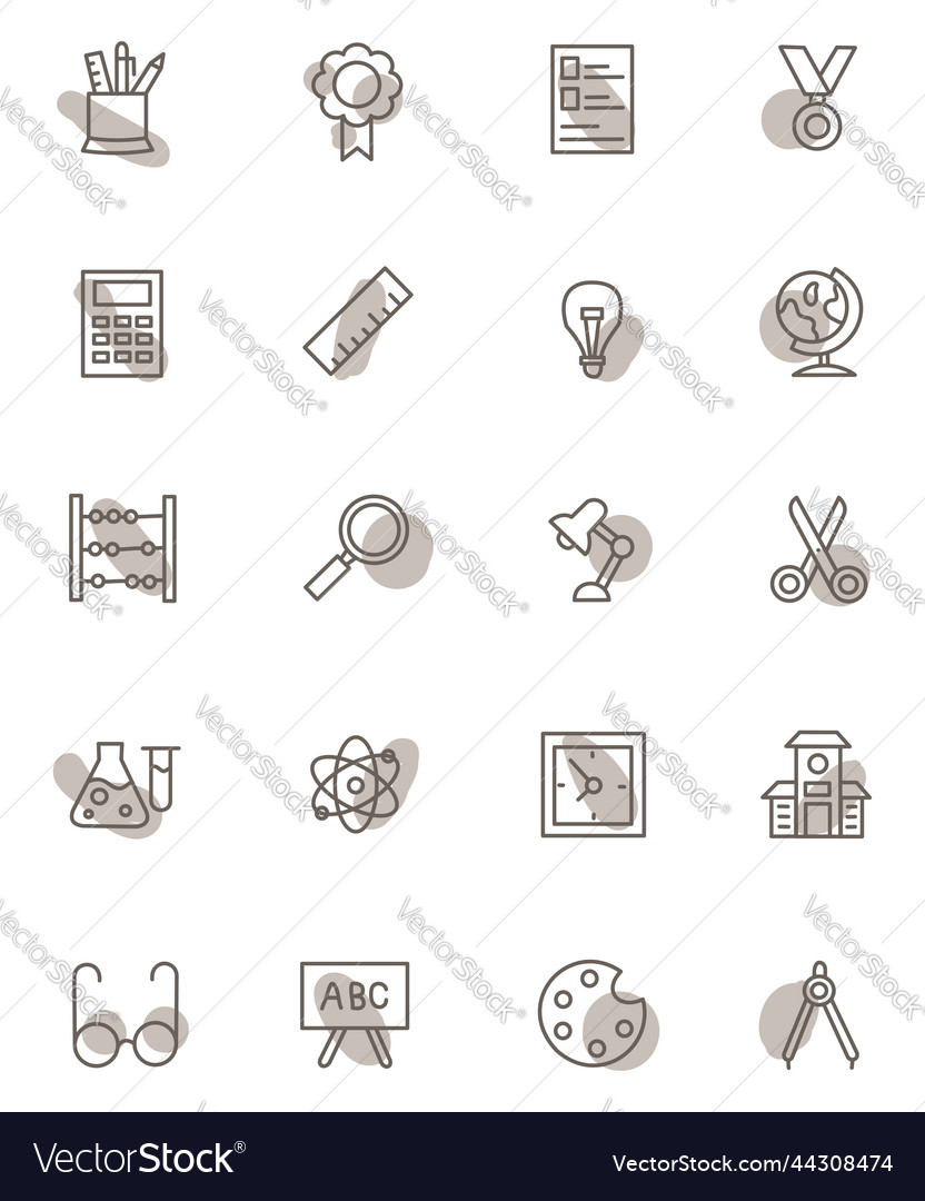 School study on a white background Royalty Free Vector Image