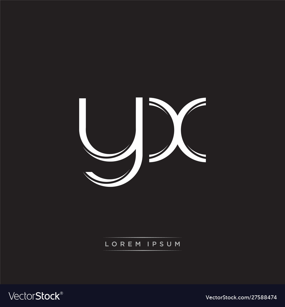 Yx initial letter split lowercase logo modern Vector Image