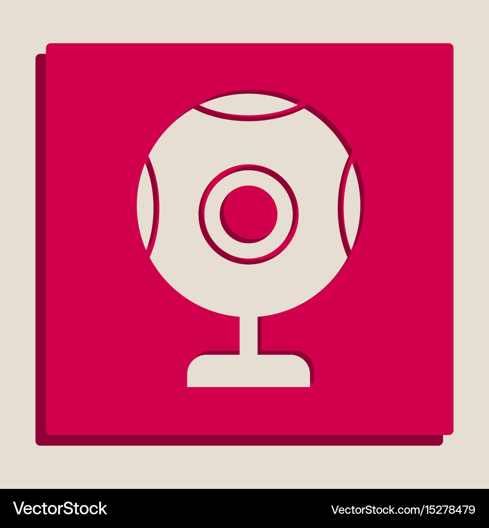 Chat web camera sign grayscale version Royalty Free Vector