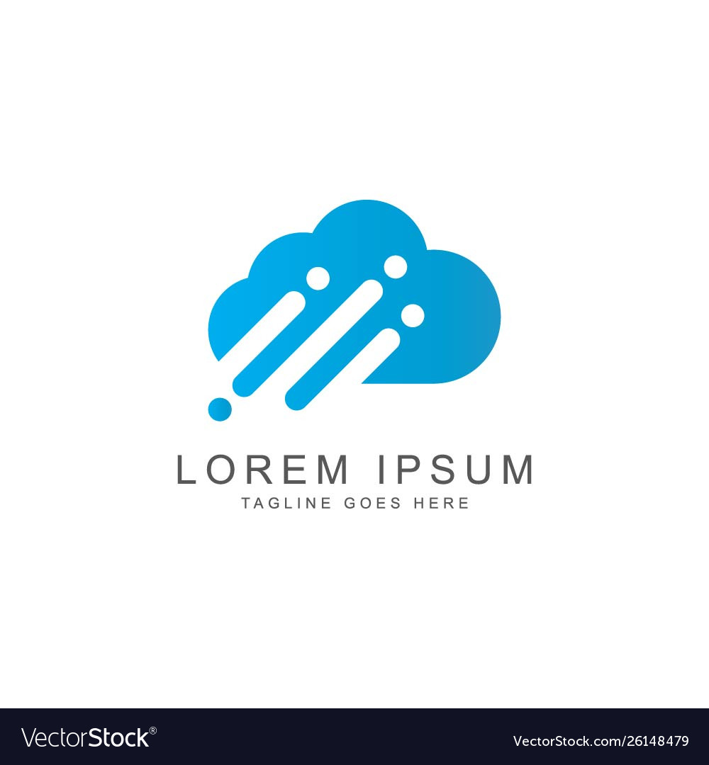 Cloud logo template Royalty Free Vector Image - VectorStock Cloud logo template Royalty Free Vector Image - VectorStock