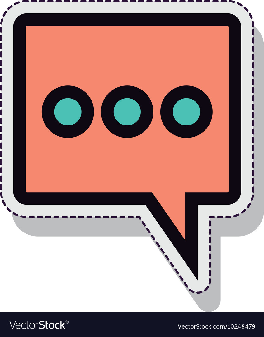 Speech bubble message isolated icon Royalty Free Vector