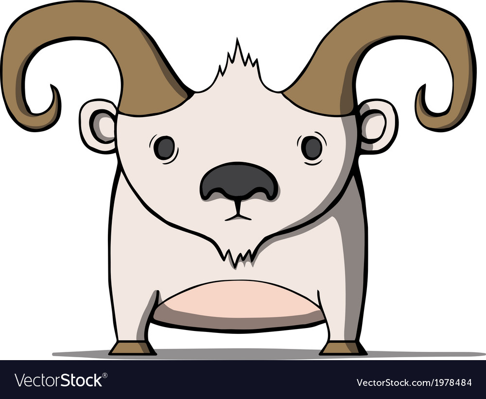 Funny cartoon goat Royalty Free Vector Image - VectorStock Funny cartoon goat Royalty Free Vector Image - VectorStock