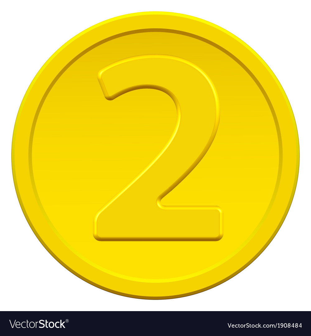 Two coin Royalty Free Vector Image - VectorStock