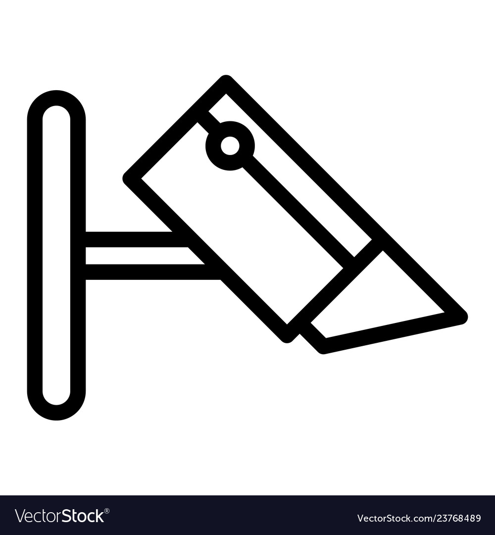 Cctv camera line icon security Royalty Free Vector Image