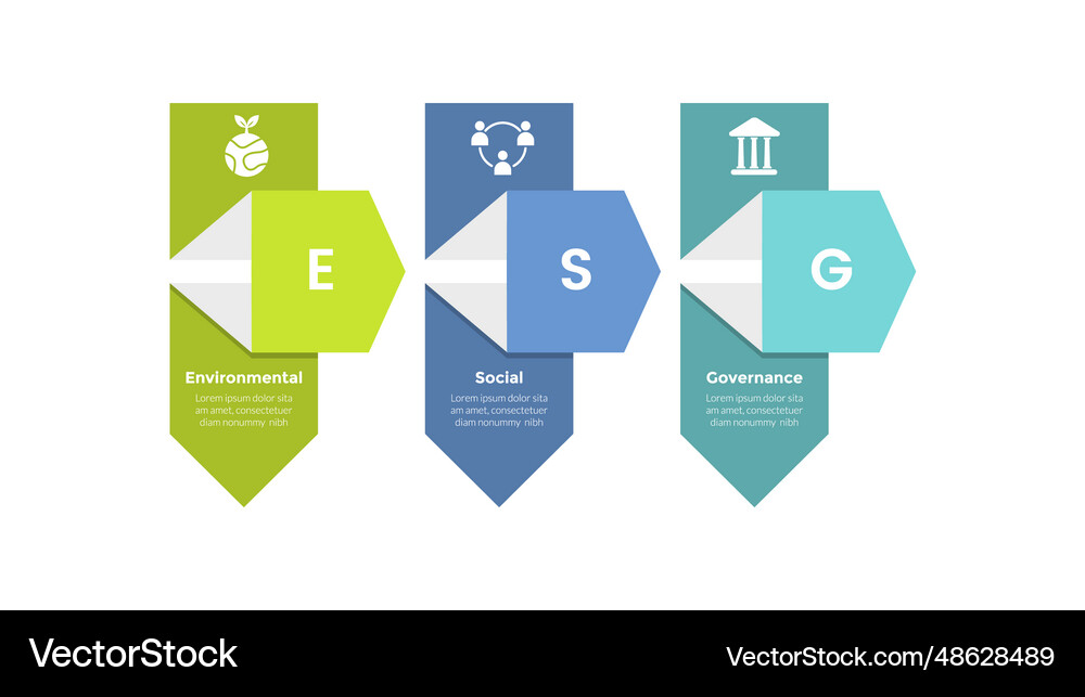 Esg environmental social governance infographics Vector Image