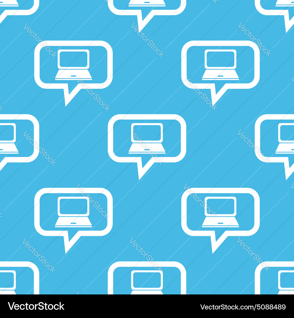 Laptop message pattern Royalty Free Vector Image