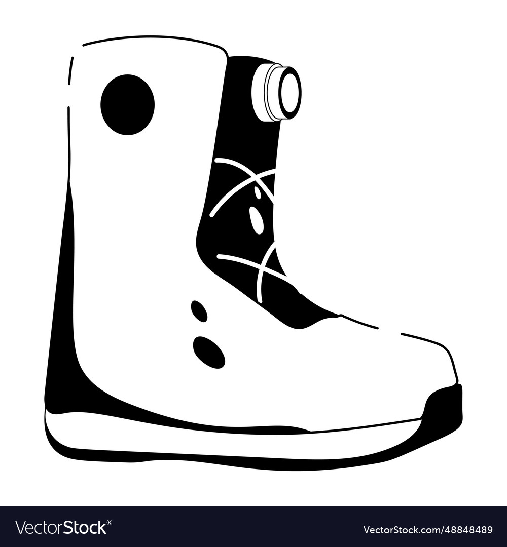 Snowboard boot Royalty Free Vector Image - VectorStock