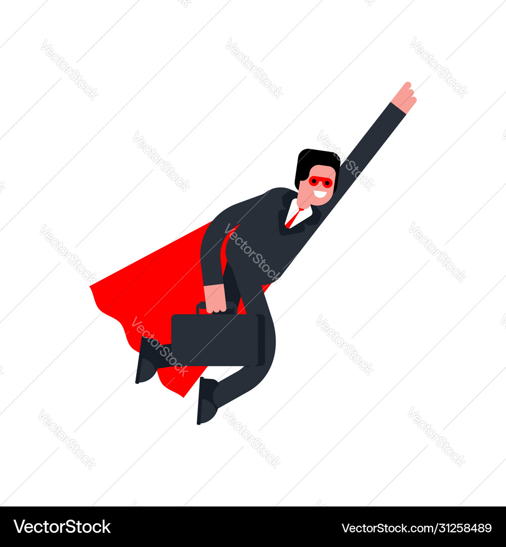 Super businessman superhero manager worker Vector Image