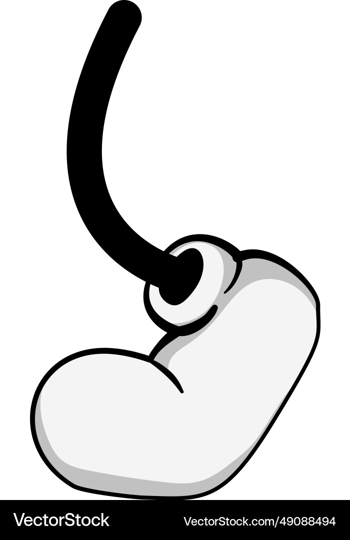 Gesture cartoon leg cartoon Royalty Free Vector Image