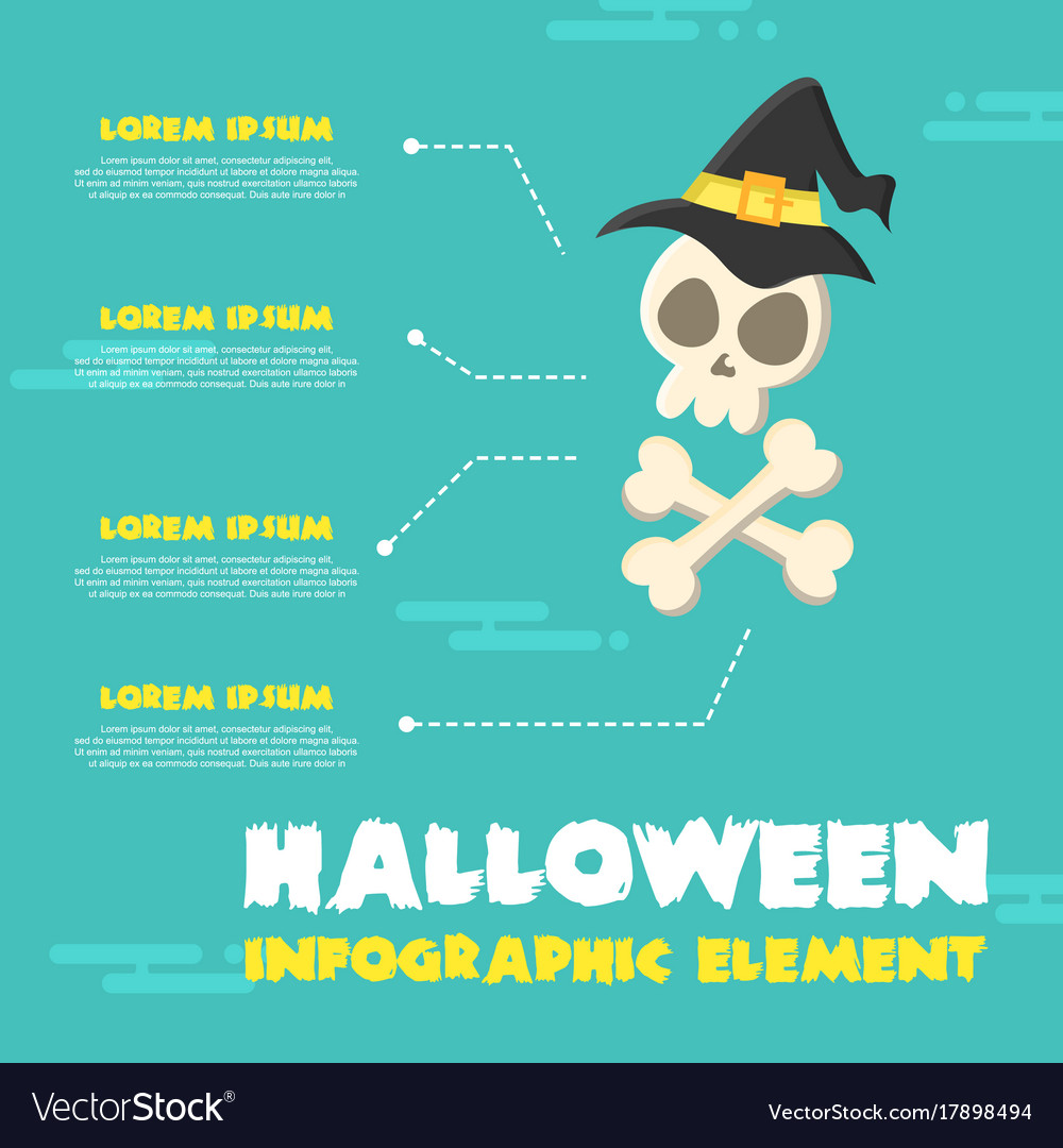 Infographic Halloween Theme Design Collection Vector Image