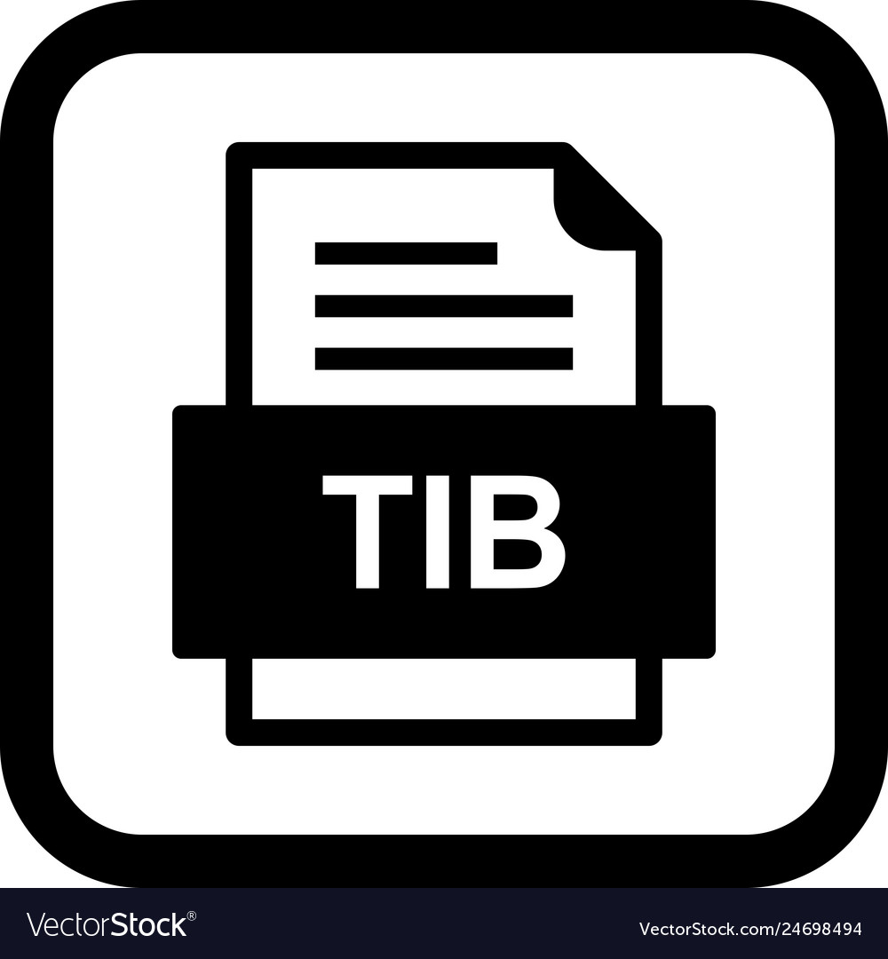 Tib File Document Icon Royalty Free Vector Image