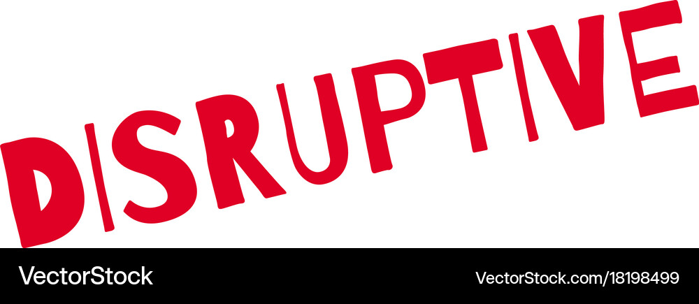 Disruptive rubber stamp Royalty Free Vector Image
