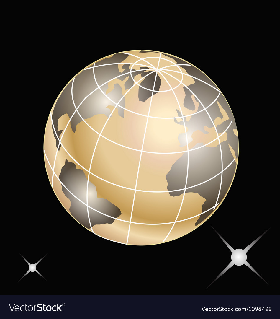 Golden planet earth Royalty Free Vector Image - VectorStock Golden planet earth Royalty Free Vector Image - VectorStock