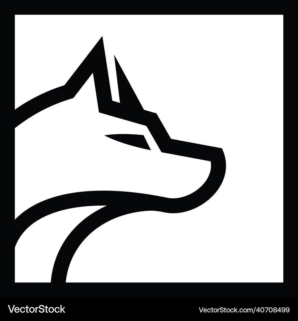 Head wolf logo design concept Royalty Free Vector Image