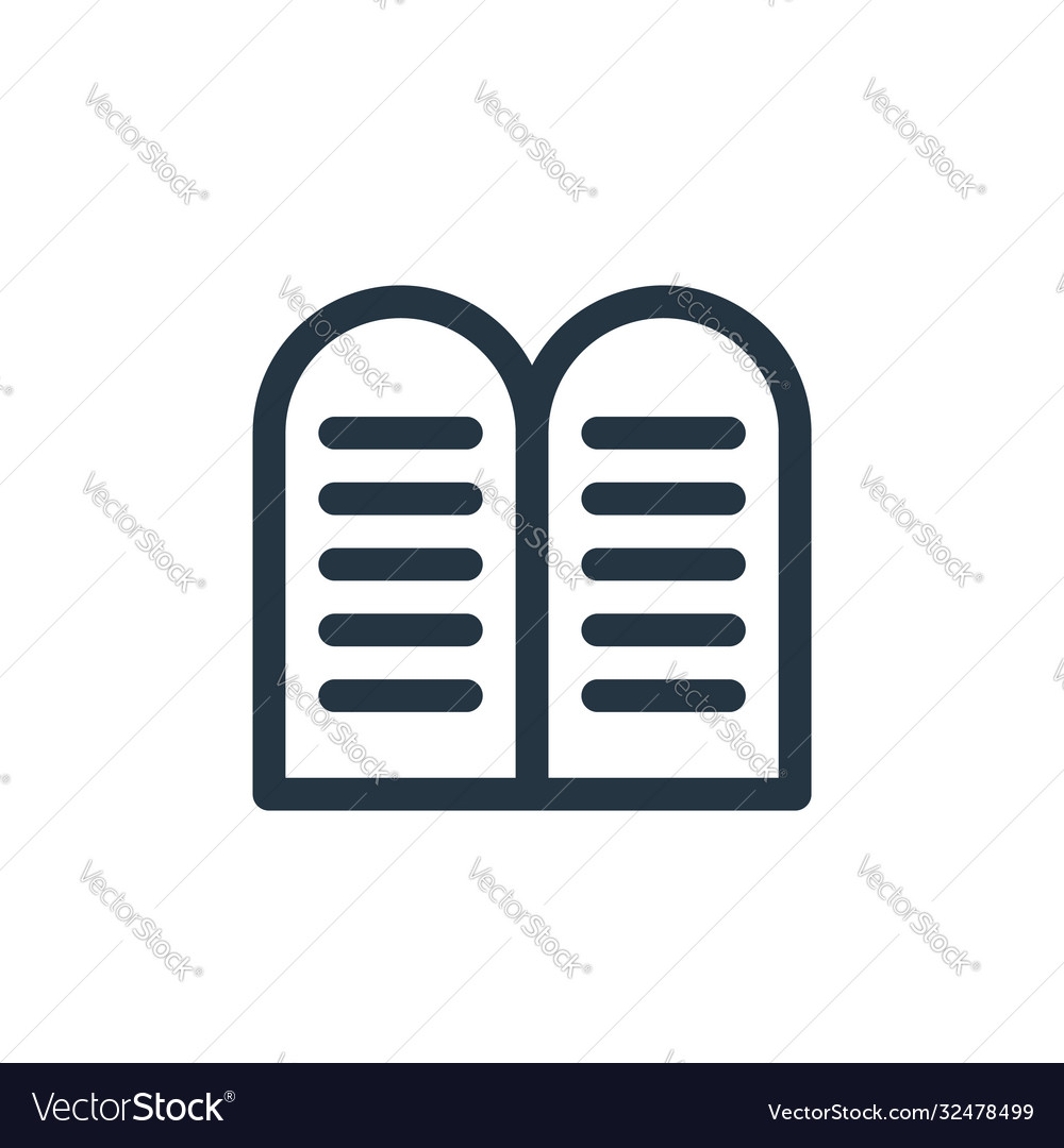 Ten commandments icon commandments editable Vector Image