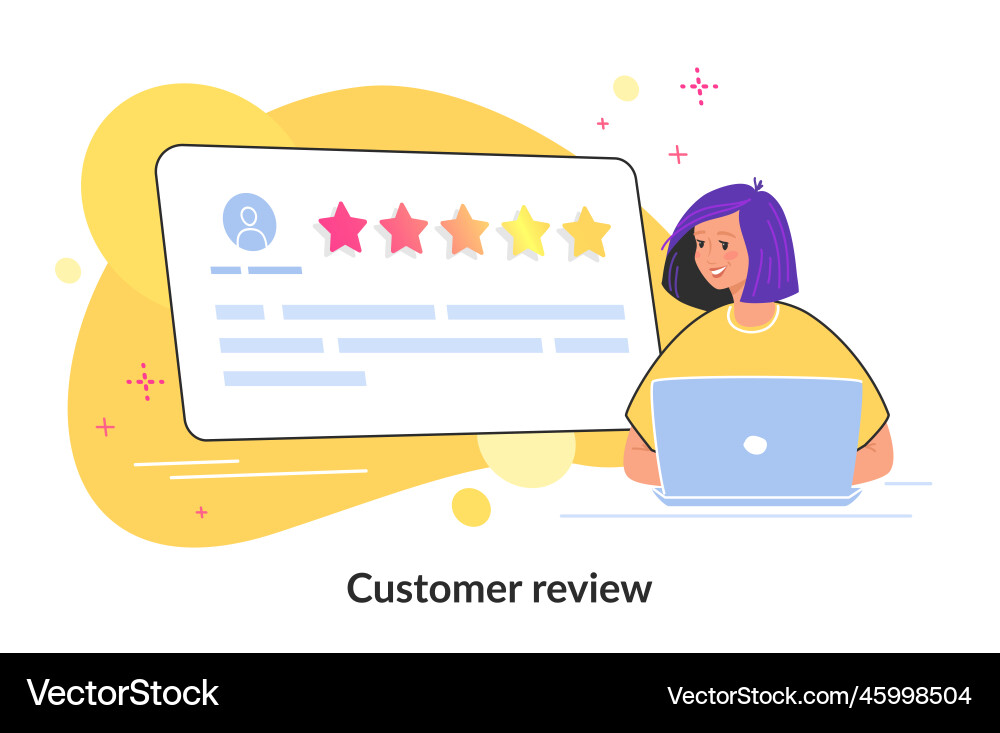 Consumer review for comment and rate a service Vector Image