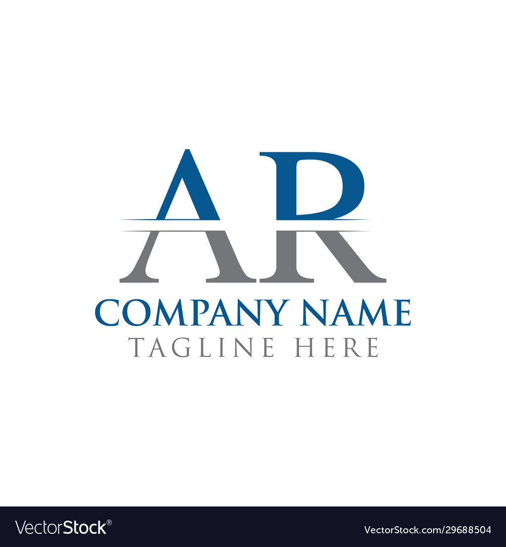 Initial ar letter logo with creative modern Vector Image