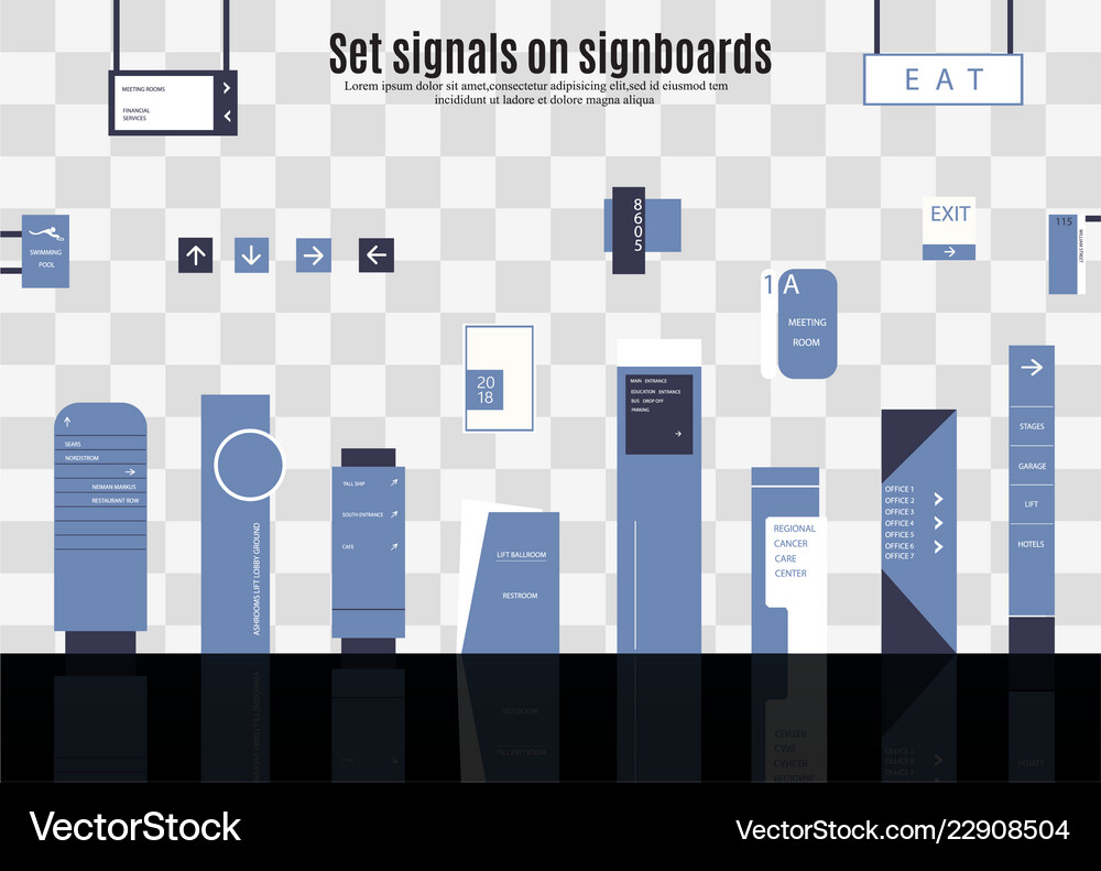 Signboards for business Royalty Free Vector Image