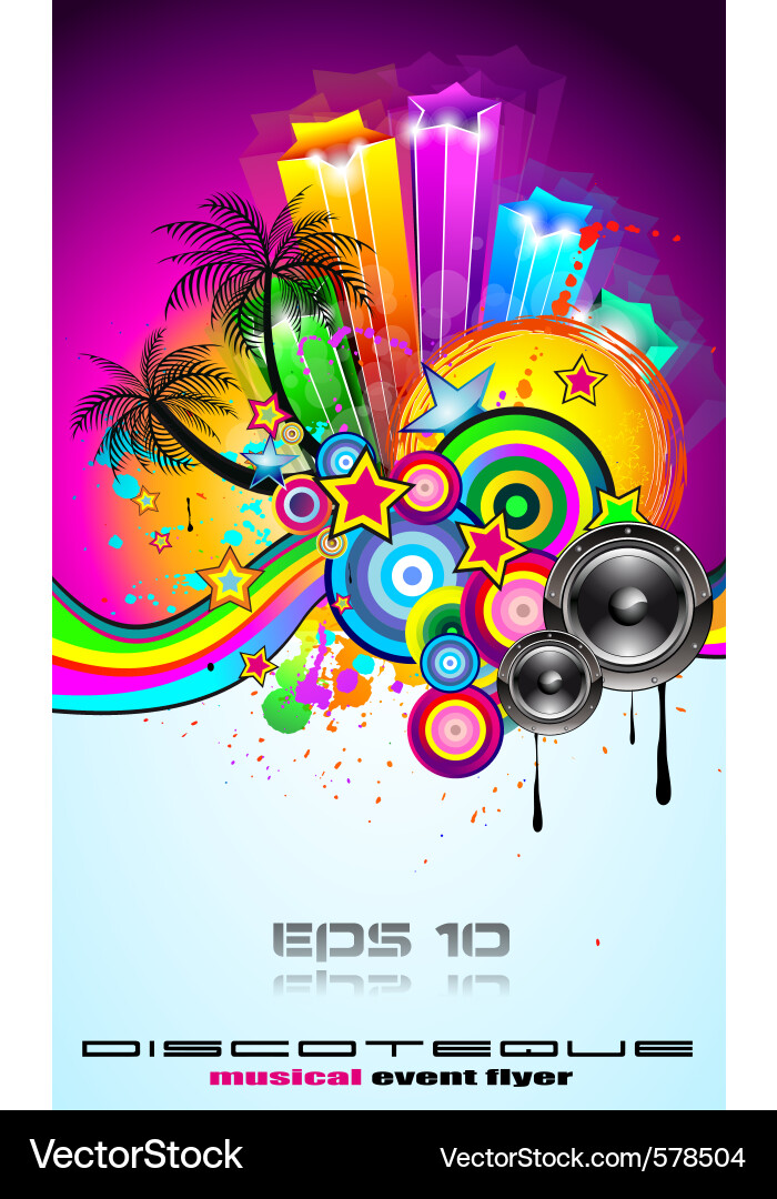 Tropical event disco Royalty Free Vector Image