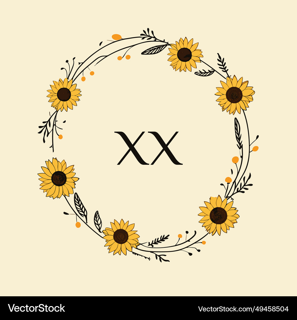 Urban farm filled colorful initial logo idea Vector Image