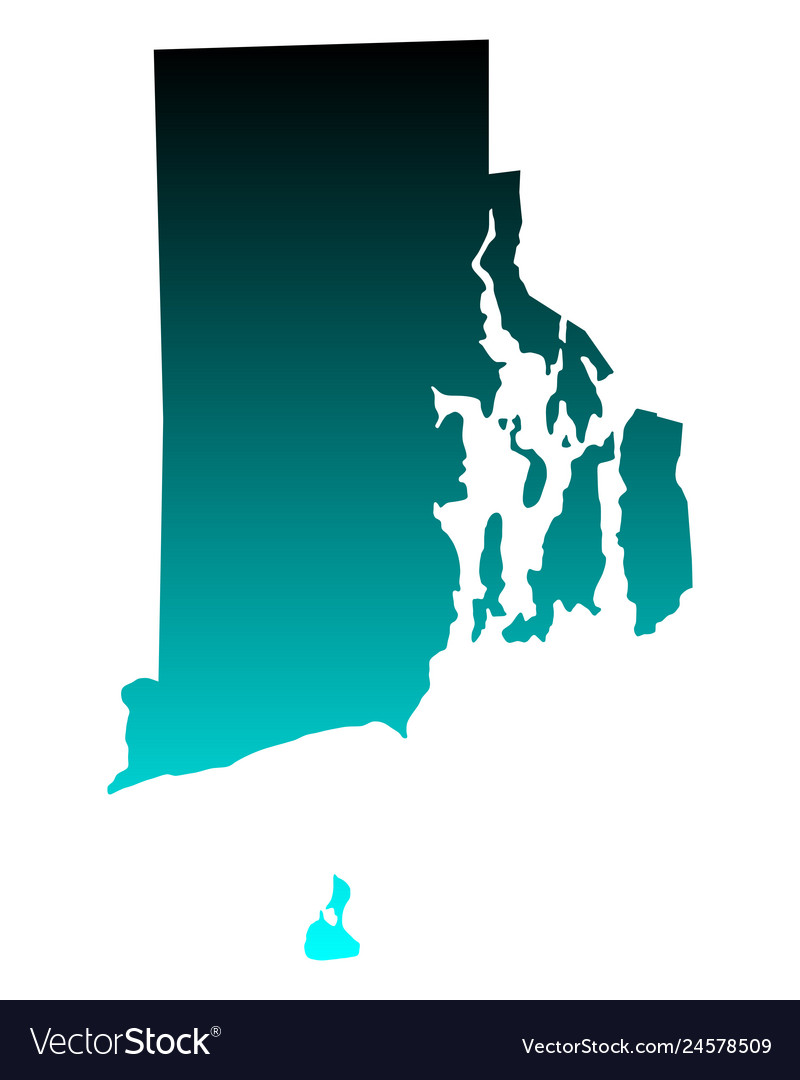 Map of rhode island Royalty Free Vector Image - VectorStock