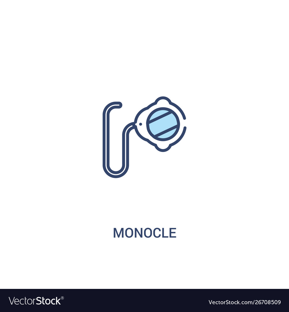 Monocle concept 2 colored icon simple line Vector Image