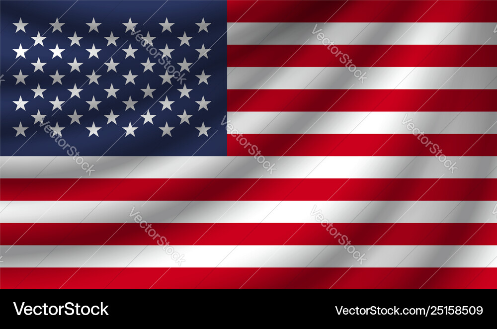 Realistic flag Royalty Free Vector Image - VectorStock