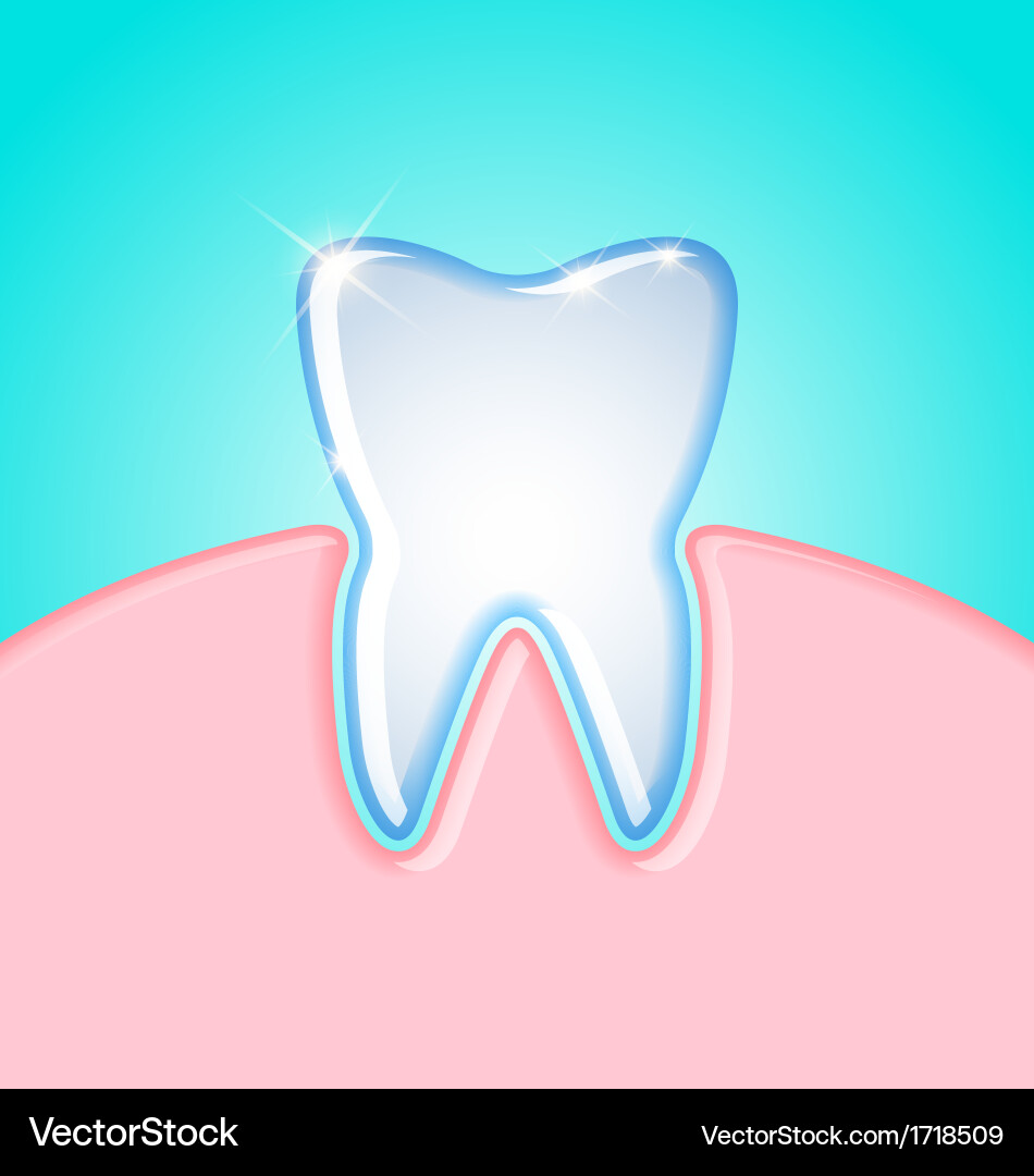 Tooth in gum Royalty Free Vector Image - VectorStock
