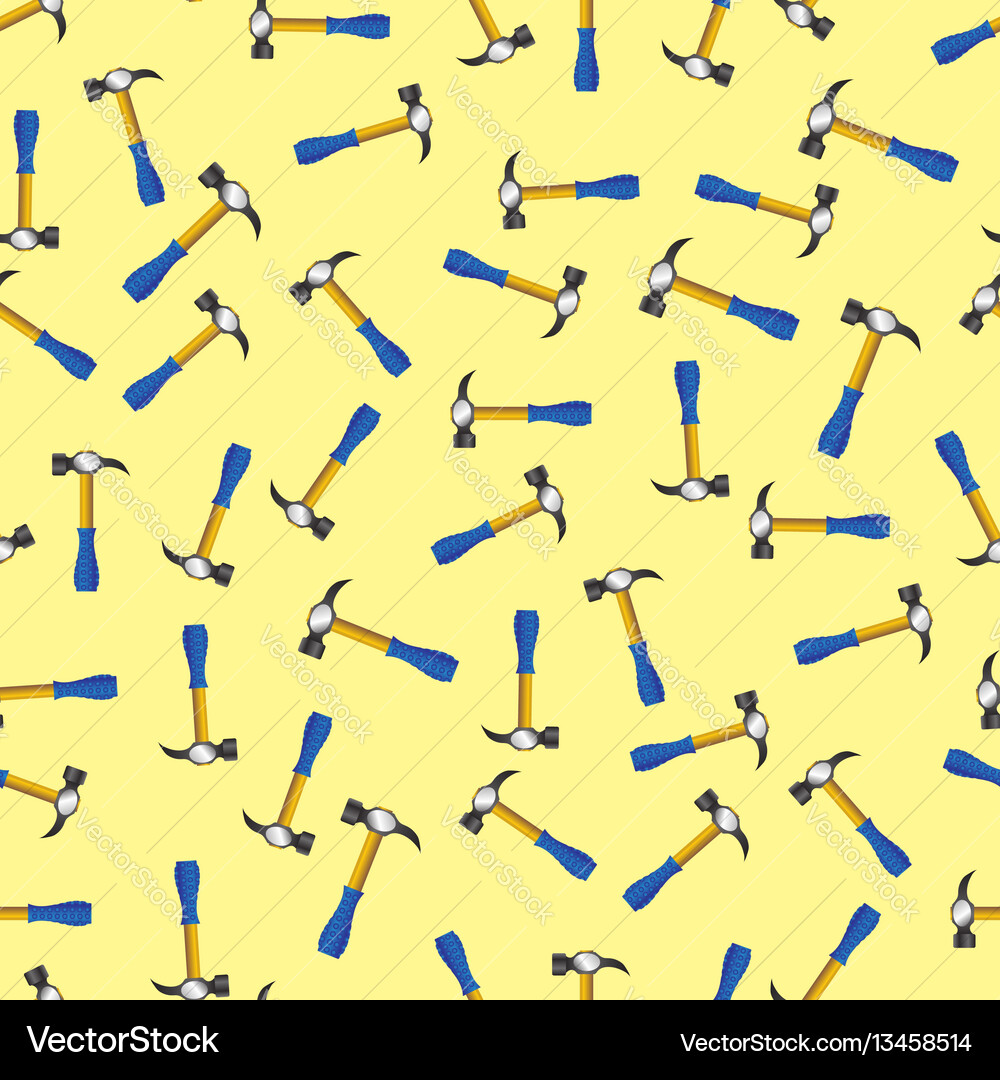 Hammer icon seamless pattern Royalty Free Vector Image
