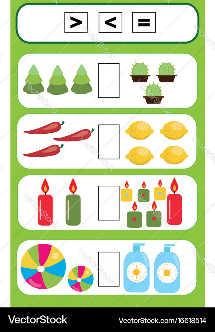 Math educational game for children complete Vector Image