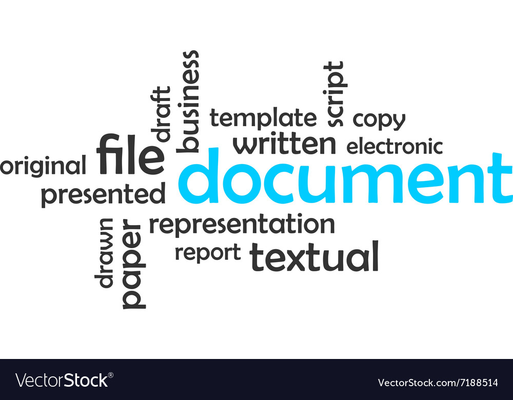 Word cloud document Royalty Free Vector Image - VectorStock