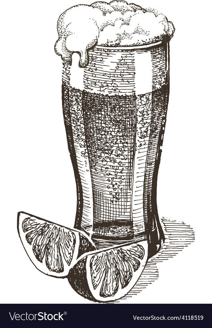 Glass Of Beer Logo Design Template Alcohol Vector Image