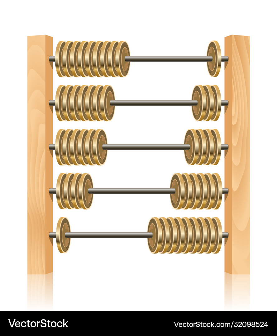 Financial abacus Royalty Free Vector Image - VectorStock