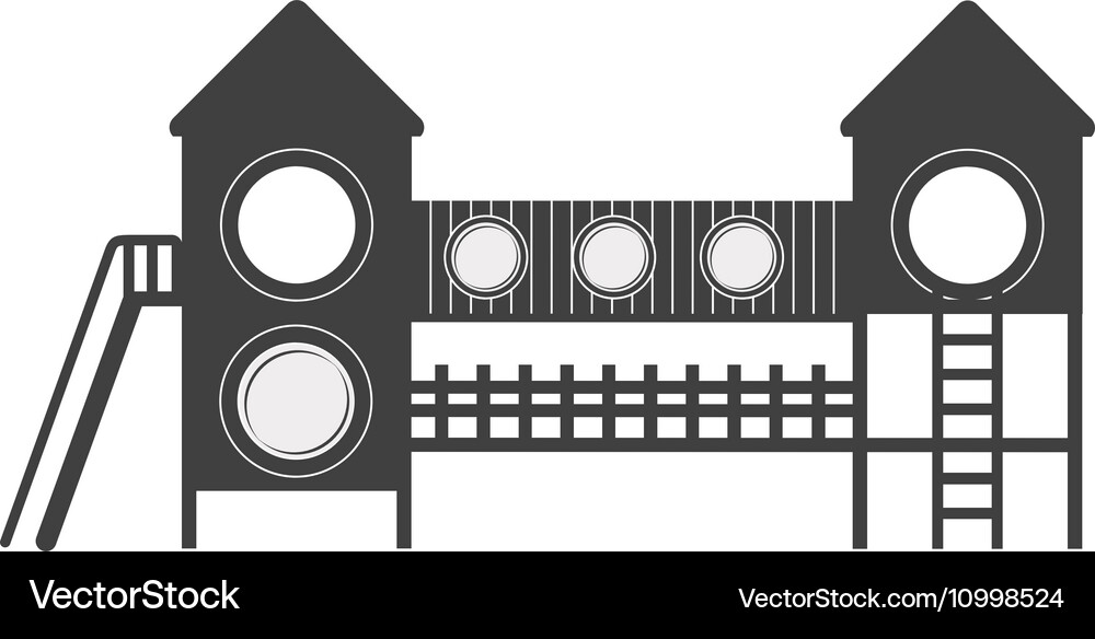Playground with halls and stairs Royalty Free Vector Image