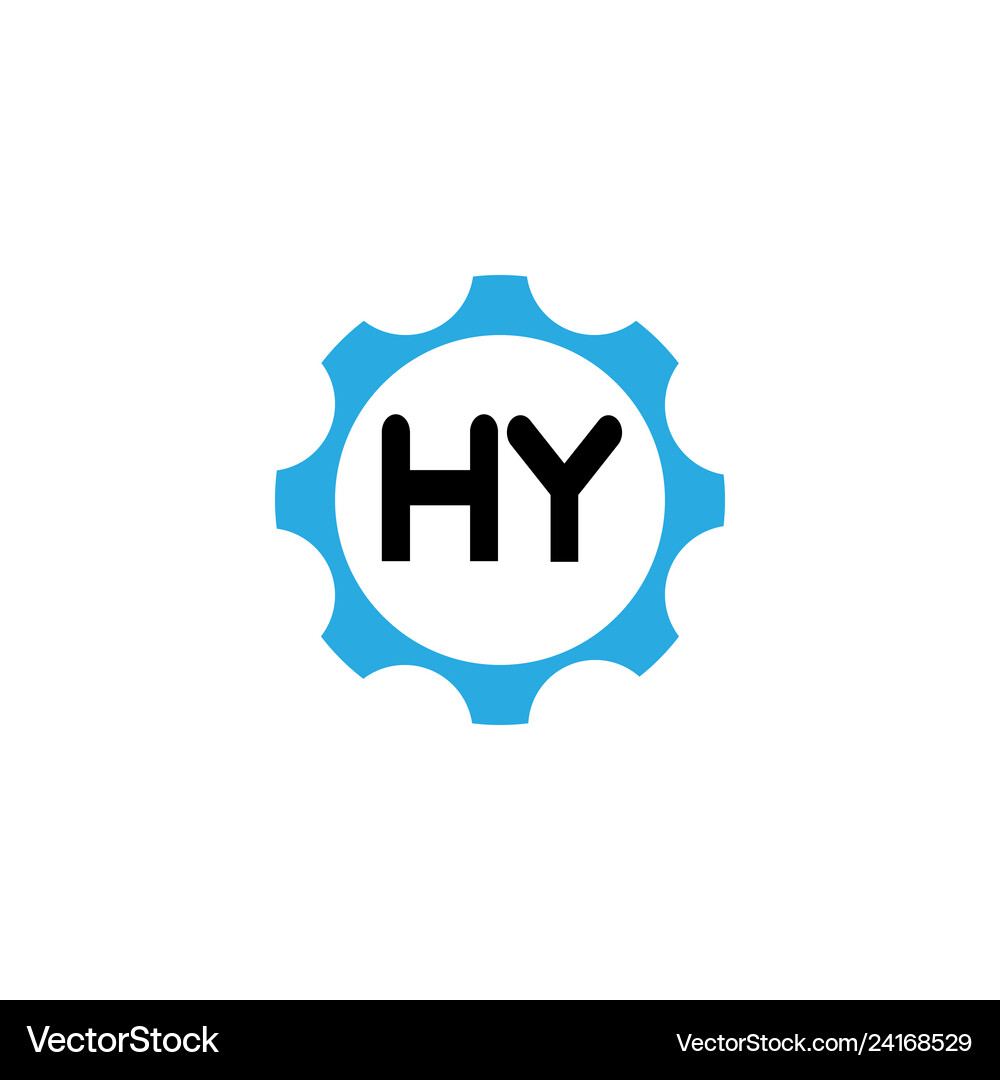 Initial letter logo hy template design Royalty Free Vector